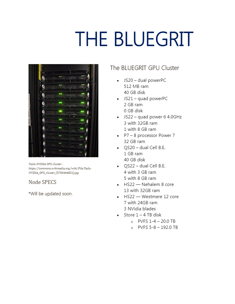 BlueGrit - Center for Accelerated Real Time Analytics - UMBC